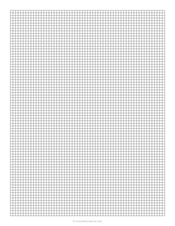 Grid Paper Free Printable (1 Inch Grid) PDF Format Graph Paper