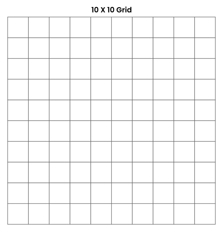 10 By 10 Grid Paper Printable | Grid Paper Printable