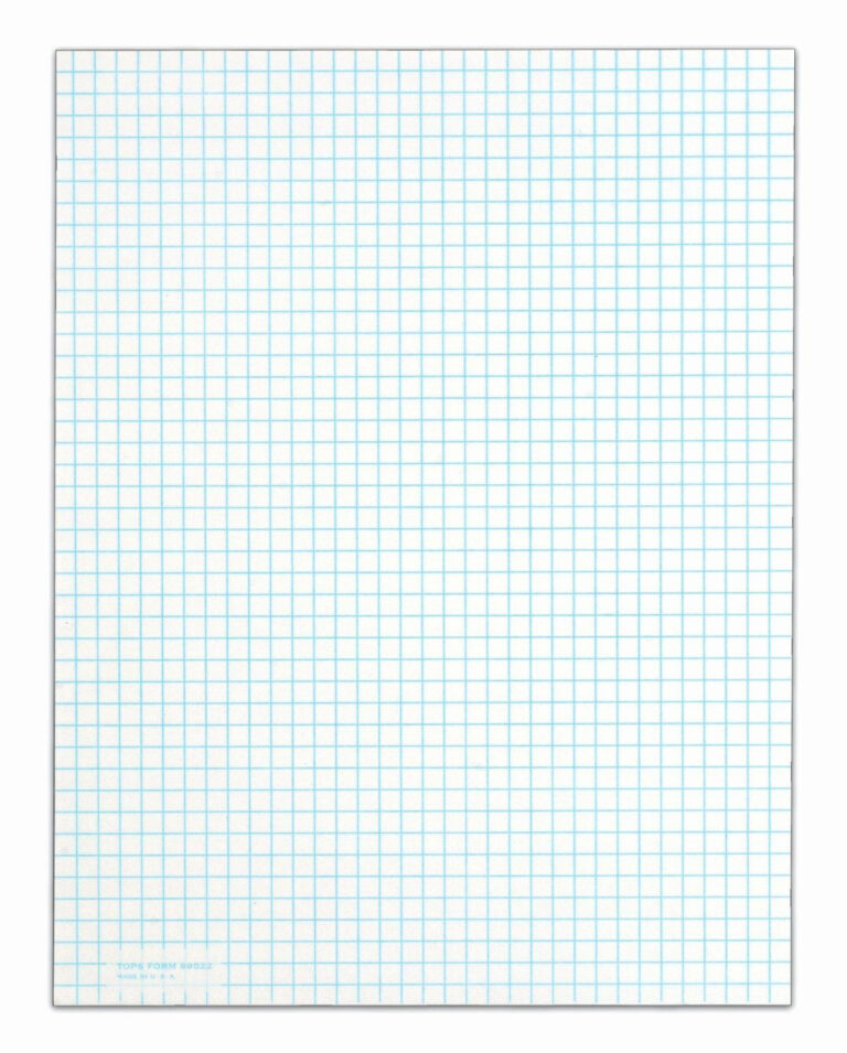 Printable Graph Paper Template 8 X 11 | Grid Paper Printable