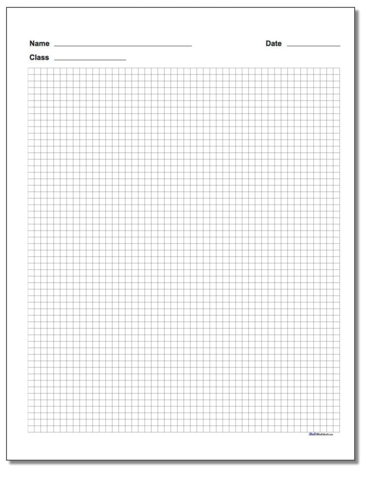 Printable Graph Paper With Name Block | Grid Paper Printable