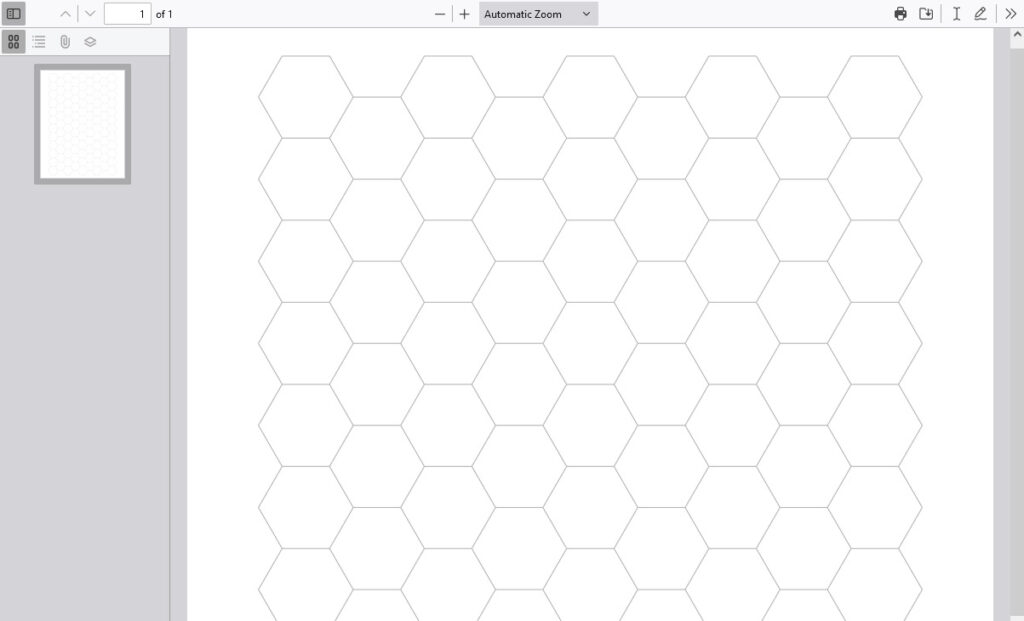 Hexagon Graph Paper Printable | Grid Paper Printable