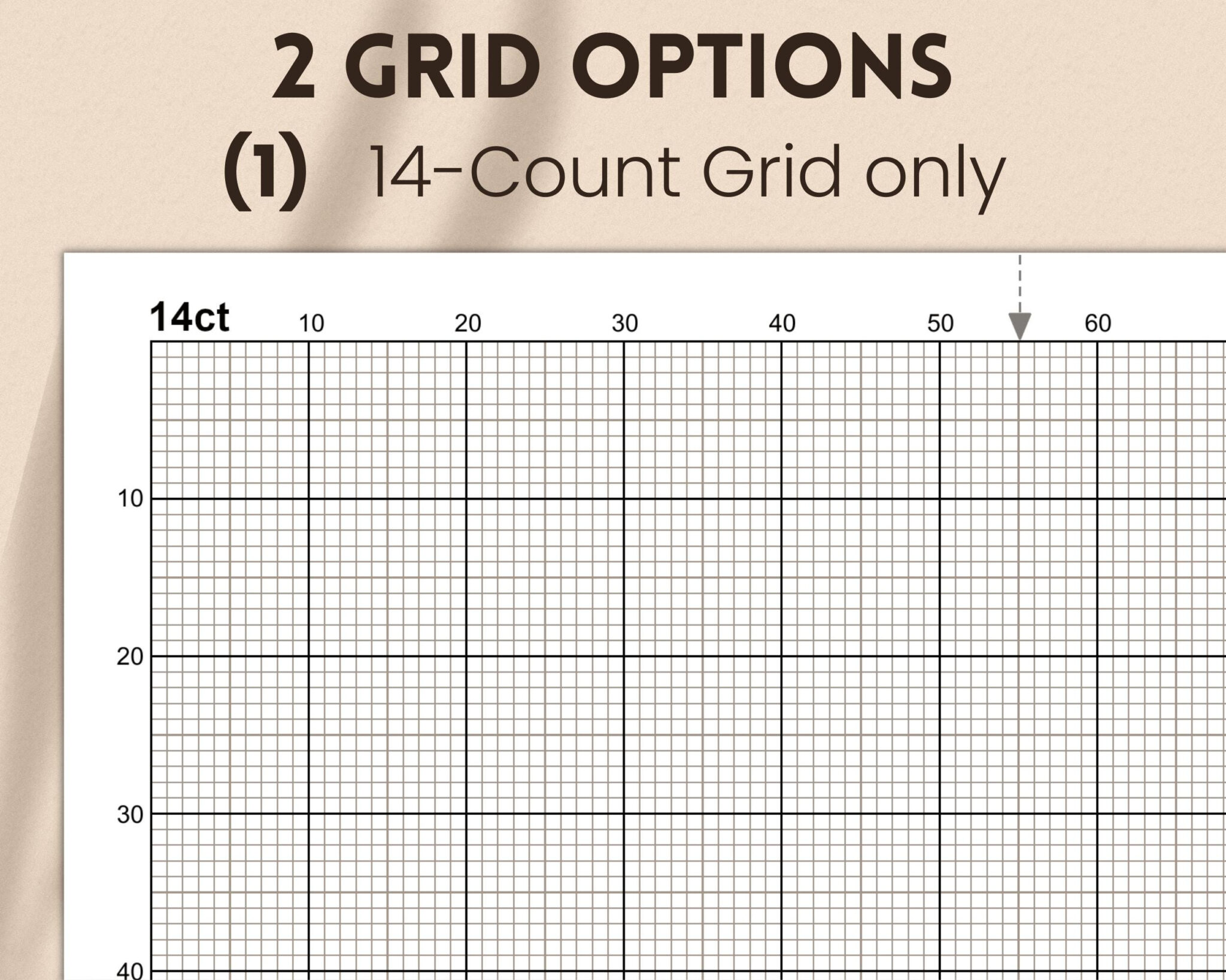 14 Count Printable 14 Count Cross Stitch Graph Paper – Grid Paper Printable