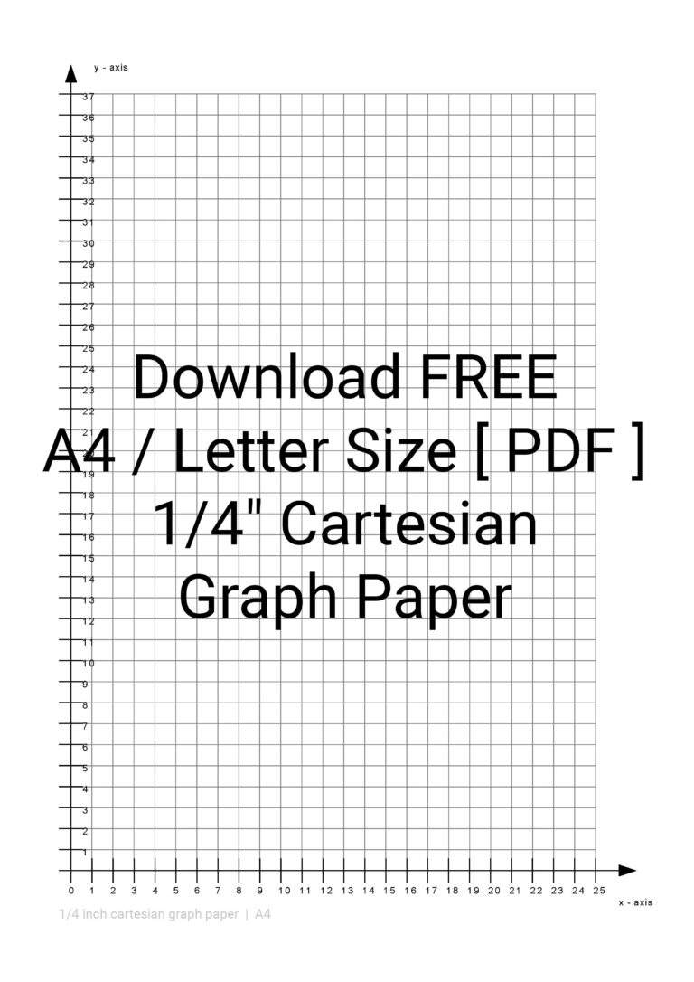 1/4 Inch Printable Graph Paper | Grid Paper Printable
