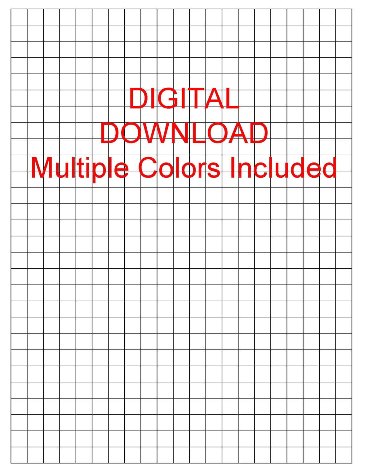 Colored Graph Paper Printable | Grid Paper Printable