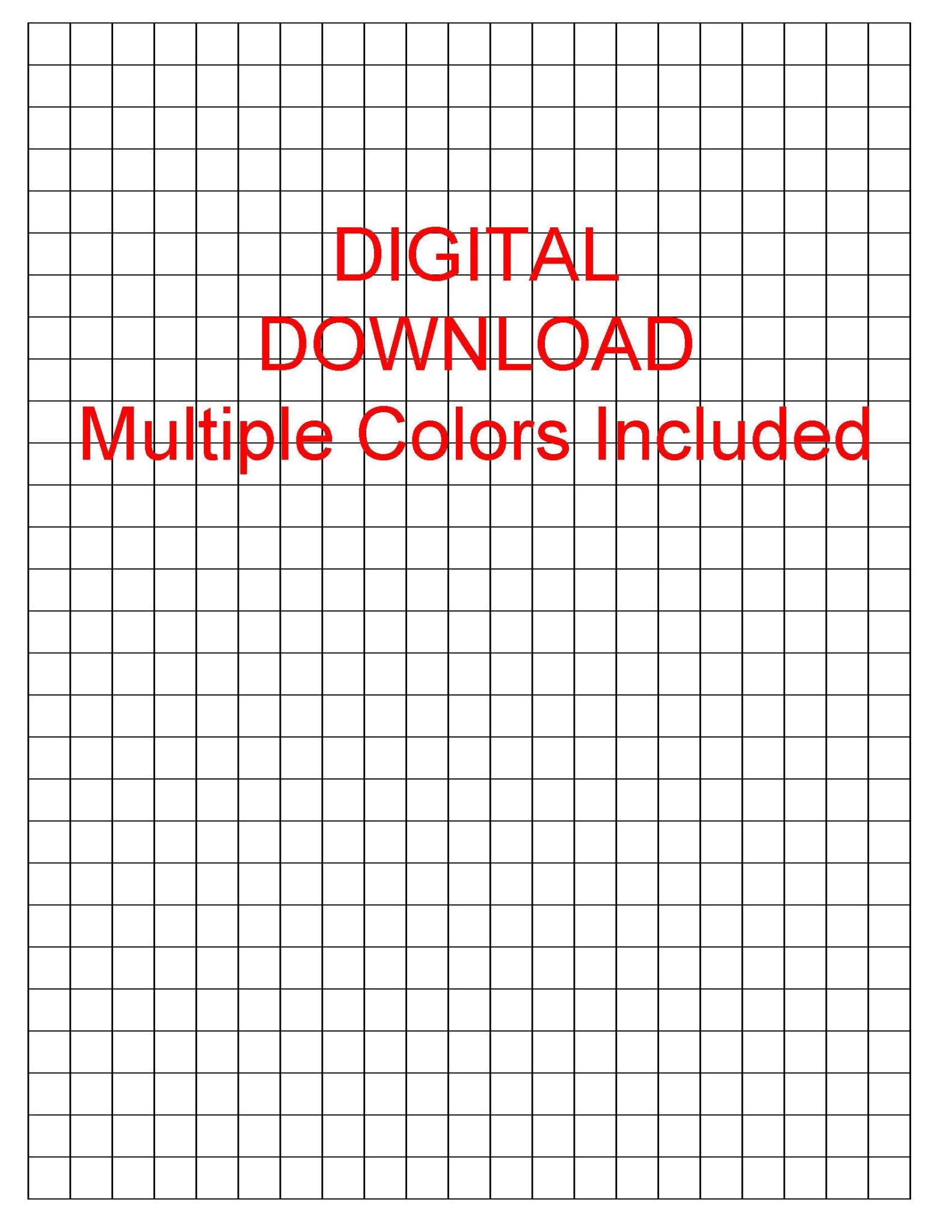 Colored Graph Paper Printable | Grid Paper Printable