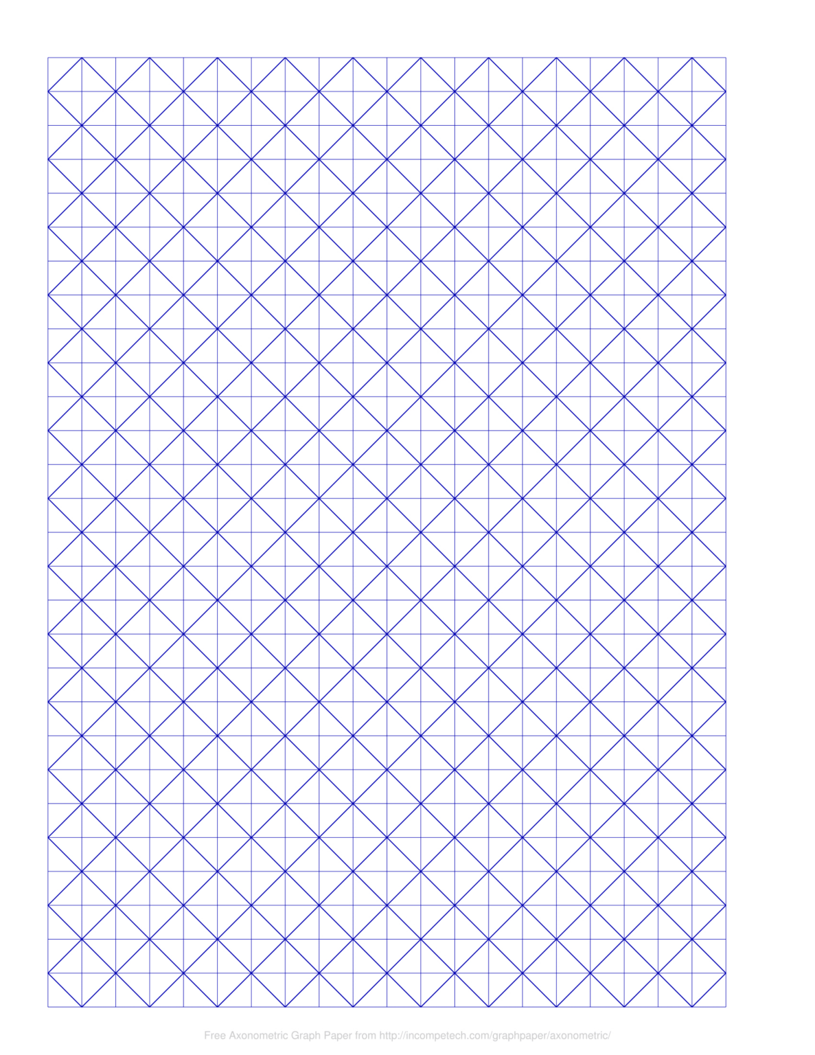 Diamond Graph Paper Printable | Grid Paper Printable