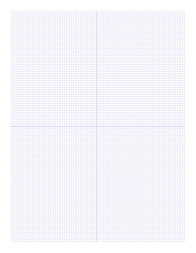 Printable Graph Paper 8.5 X 11 with Axis | Grid Paper Printable