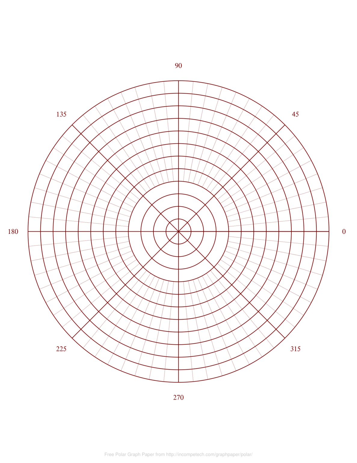 Circle Graph Paper Printable | Grid Paper Printable