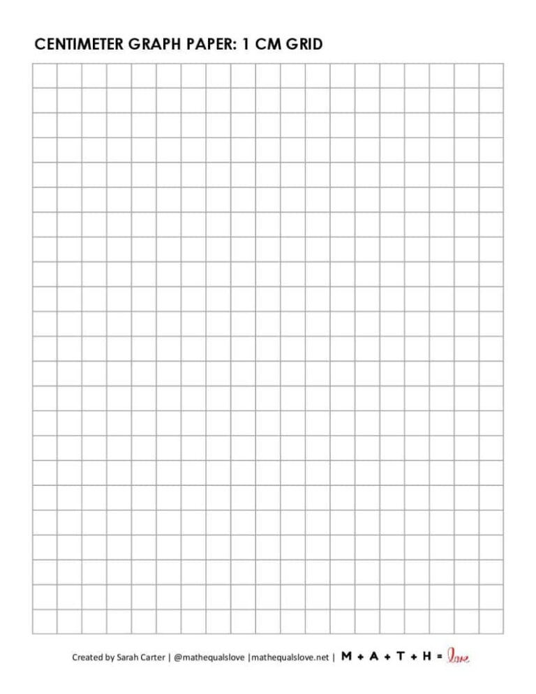 Free Printable 1cm Graph Paper | Grid Paper Printable