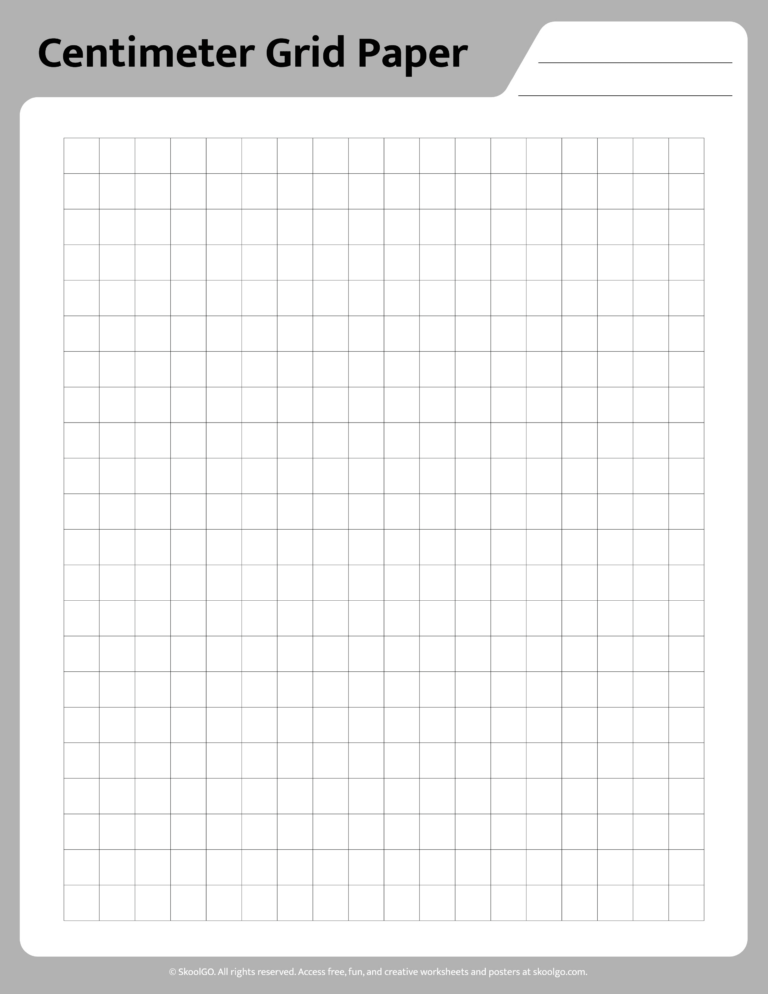Centimeter Grid Paper Free Printable | Grid Paper Printable