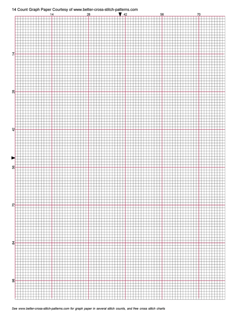 Printable 14 Count Graph Paper | Grid Paper Printable
