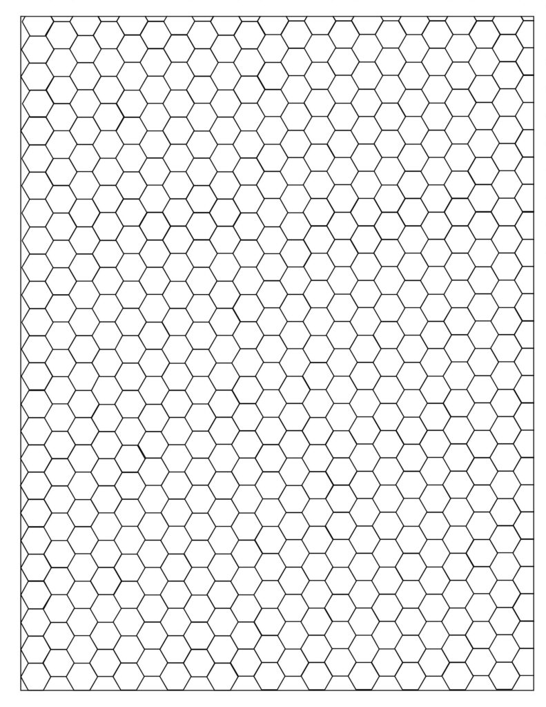 Printable Hex Grid Paper – Grid Paper Printable