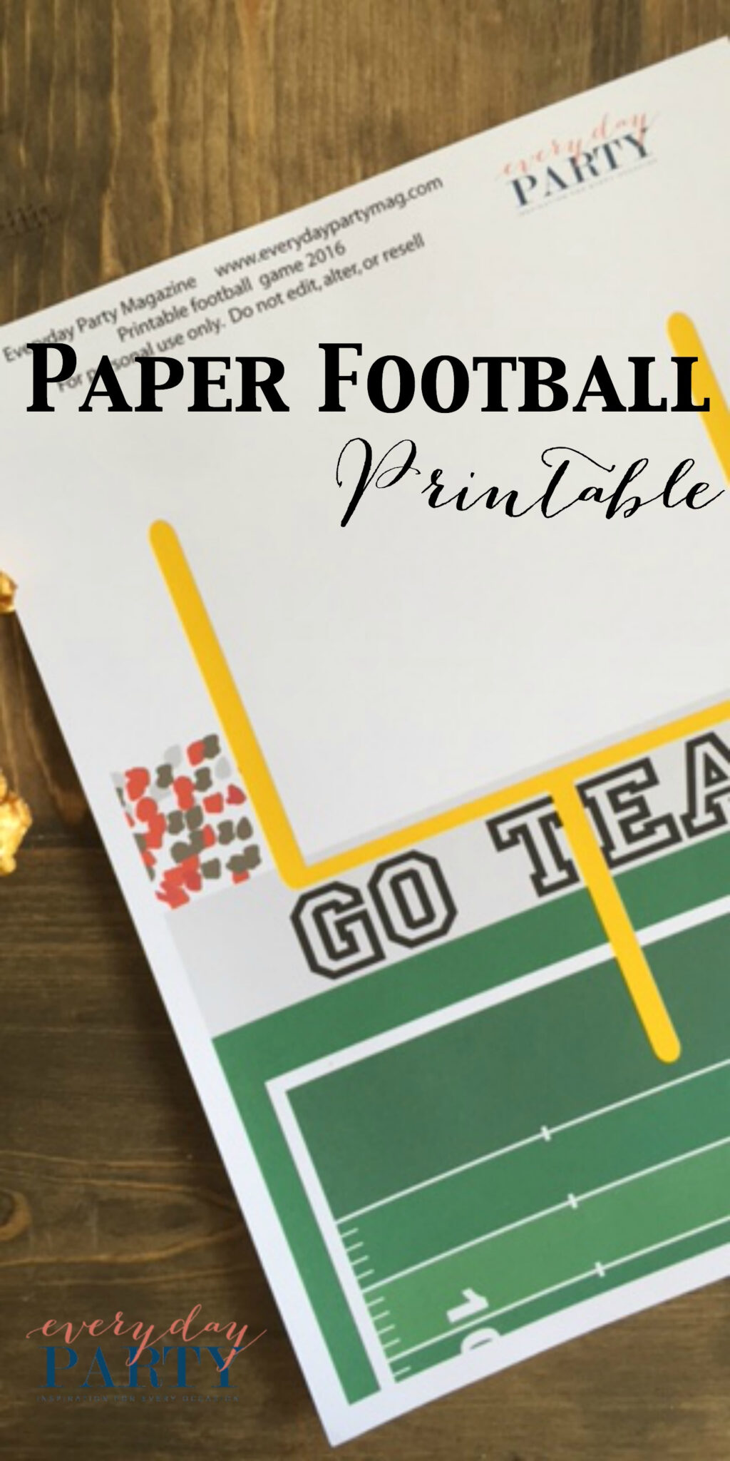 Printable Paper Football Template | Grid Paper Printable