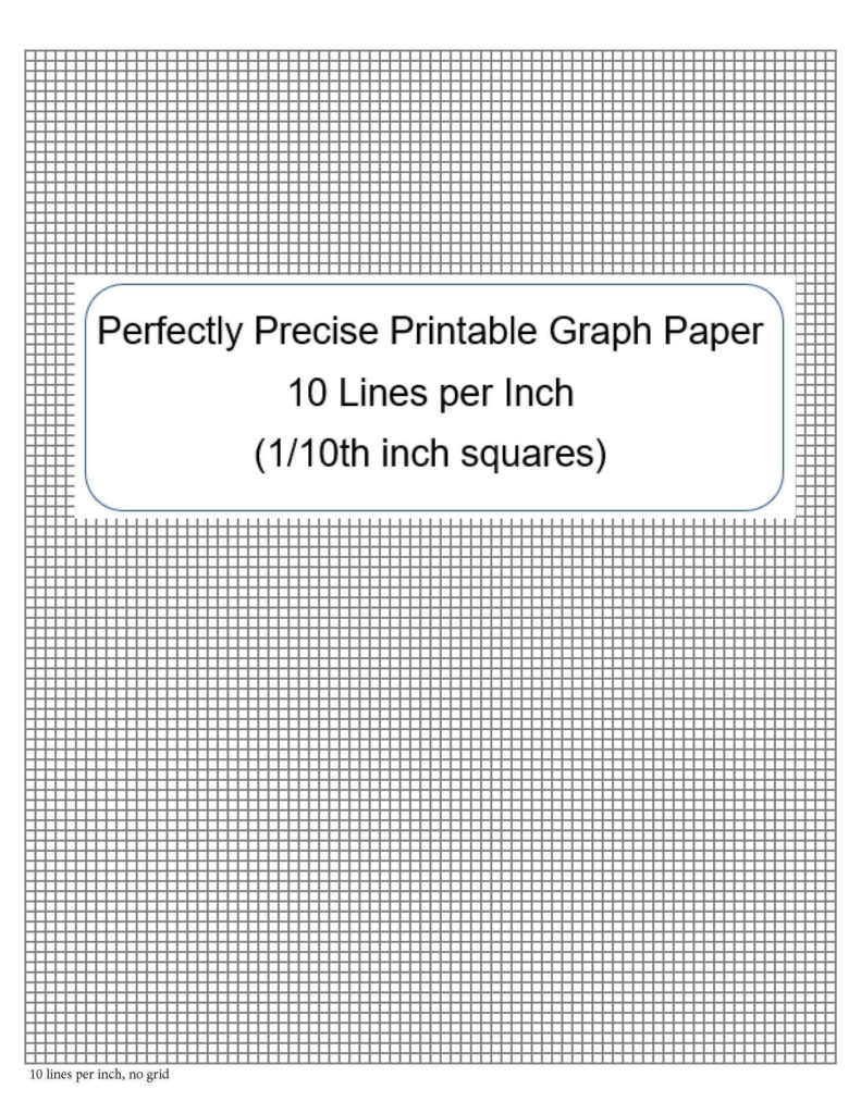 Printable Graph Paper 10 Squares Per Inch | Grid Paper Printable