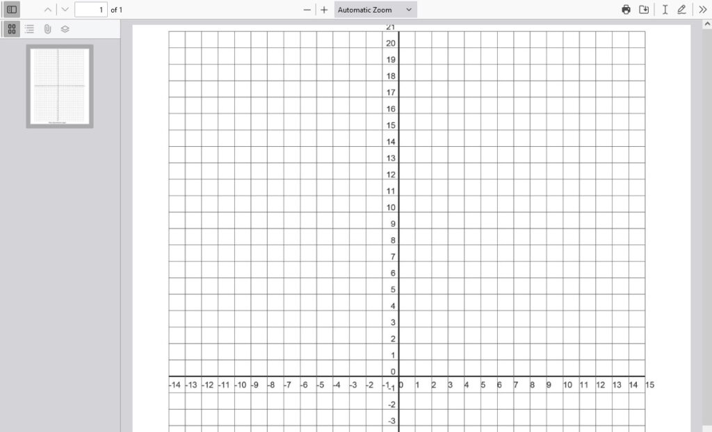 Numbered Graph Paper Printable | Grid Paper Printable