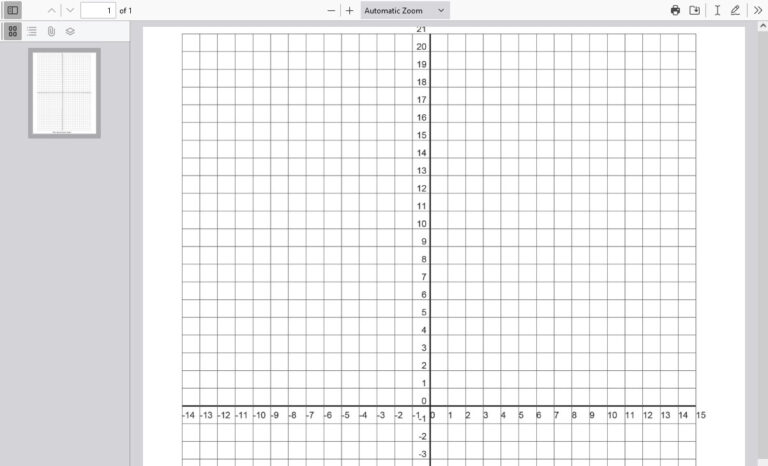 Numbered Graph Paper Printable | Grid Paper Printable