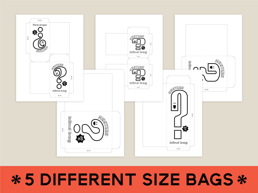 Printable Paper Blind Bag Template | Grid Paper Printable
