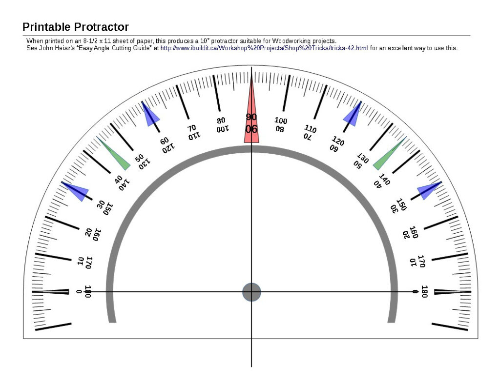 Printable Paper Protractor | Grid Paper Printable